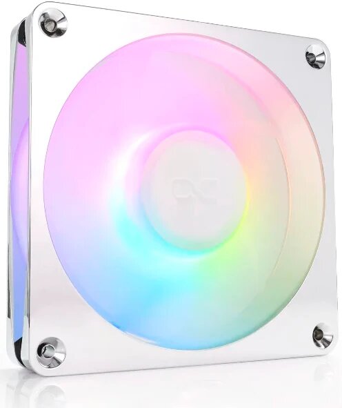 Вентилятор Alphacool Apex Stealth Metal Aurora fan 2600rpm chrome ARGB 120mm, 4-pin PWM, 2600 об/мин (13778)