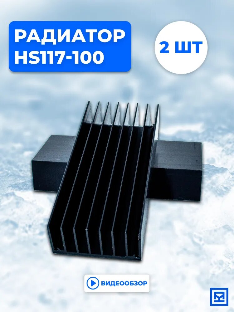 2 штуки Радиатор HS117-100, 100х43х20