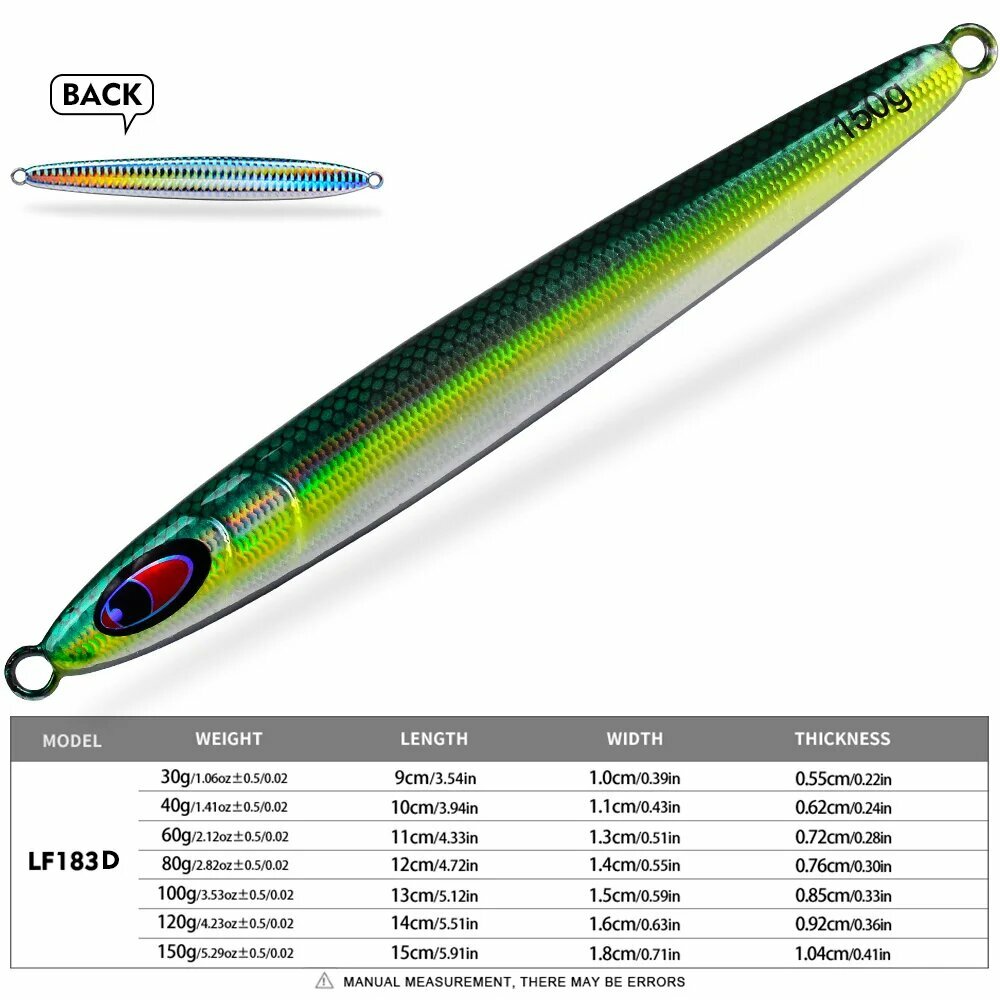 Металлическая приманка Proberos для джиггинга 30-100 г Зеленый, 150g, color D