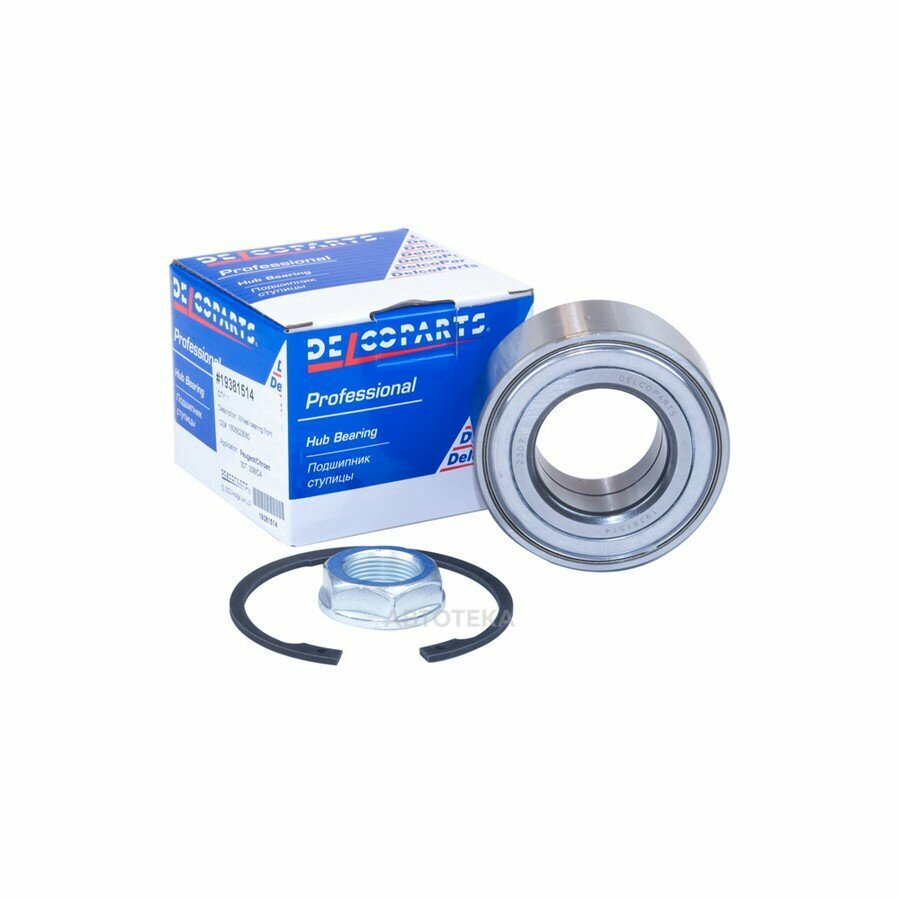 Подшипник ступ. CITROEN C3/C4/C5/DS3/PEUGEOT 207/3008/307/308/5008 00- пер. DELCOPARTS 19381514