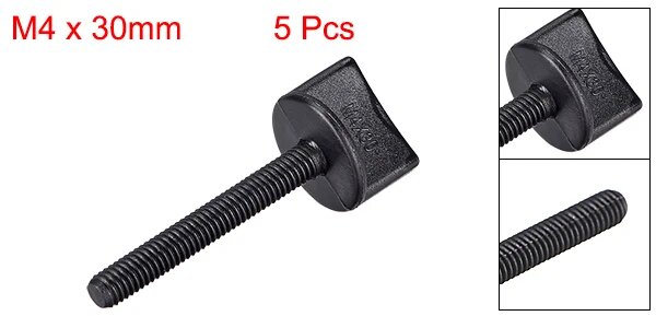 Uxcell нейлоновые винты с накатанной головкой M4x12/20/30/35/45 мм M4x30mm 5Pcs