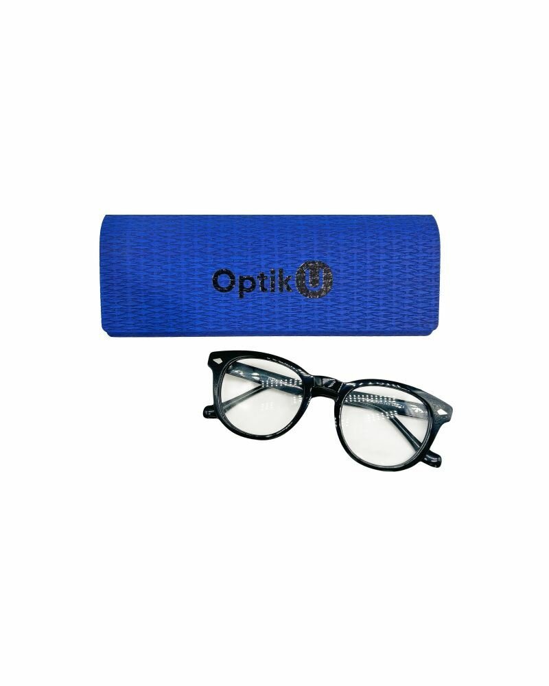Футляр для очков Optik U твердый квадратный синий на магните