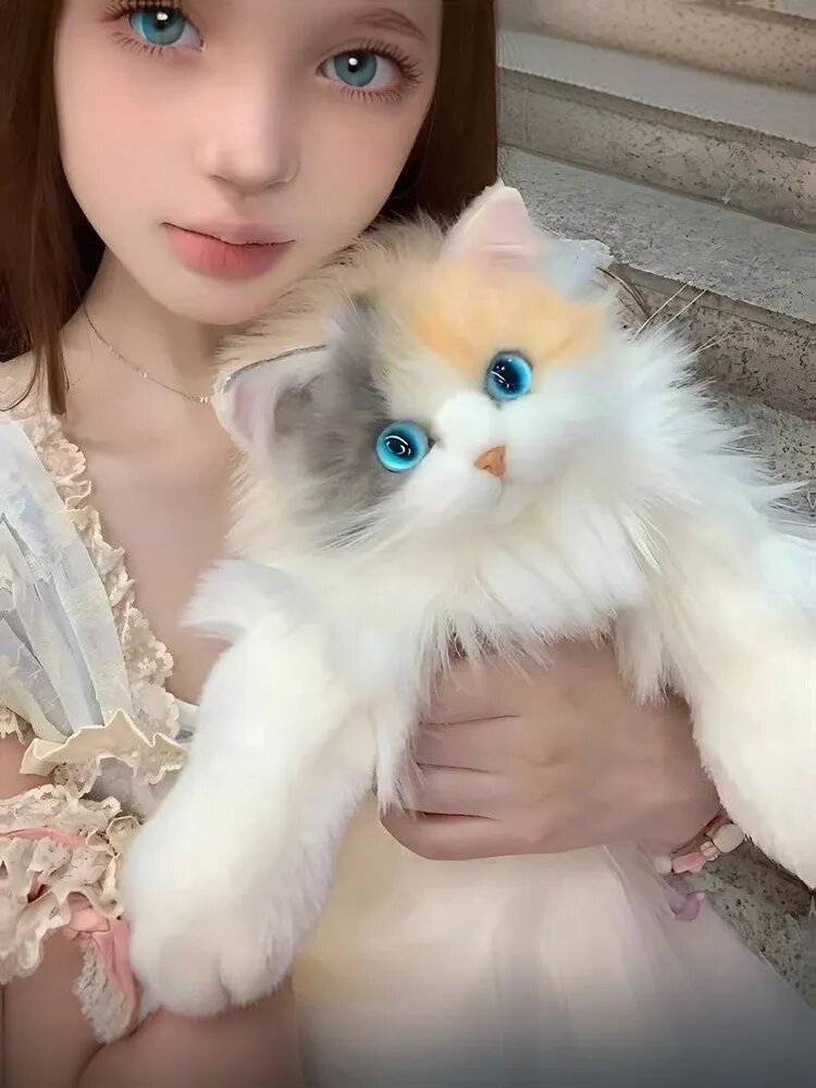 Реалистичная мягкая игрушка рэгдолл, Кукольный кот, Персидская кошка, рюкзак для куклы, сумка