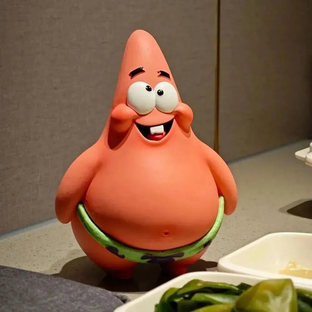 Фигурка Patrick Star по мотивам мультфильма "Губка Боб Квадратные Штаны", розовый, полиэтилен