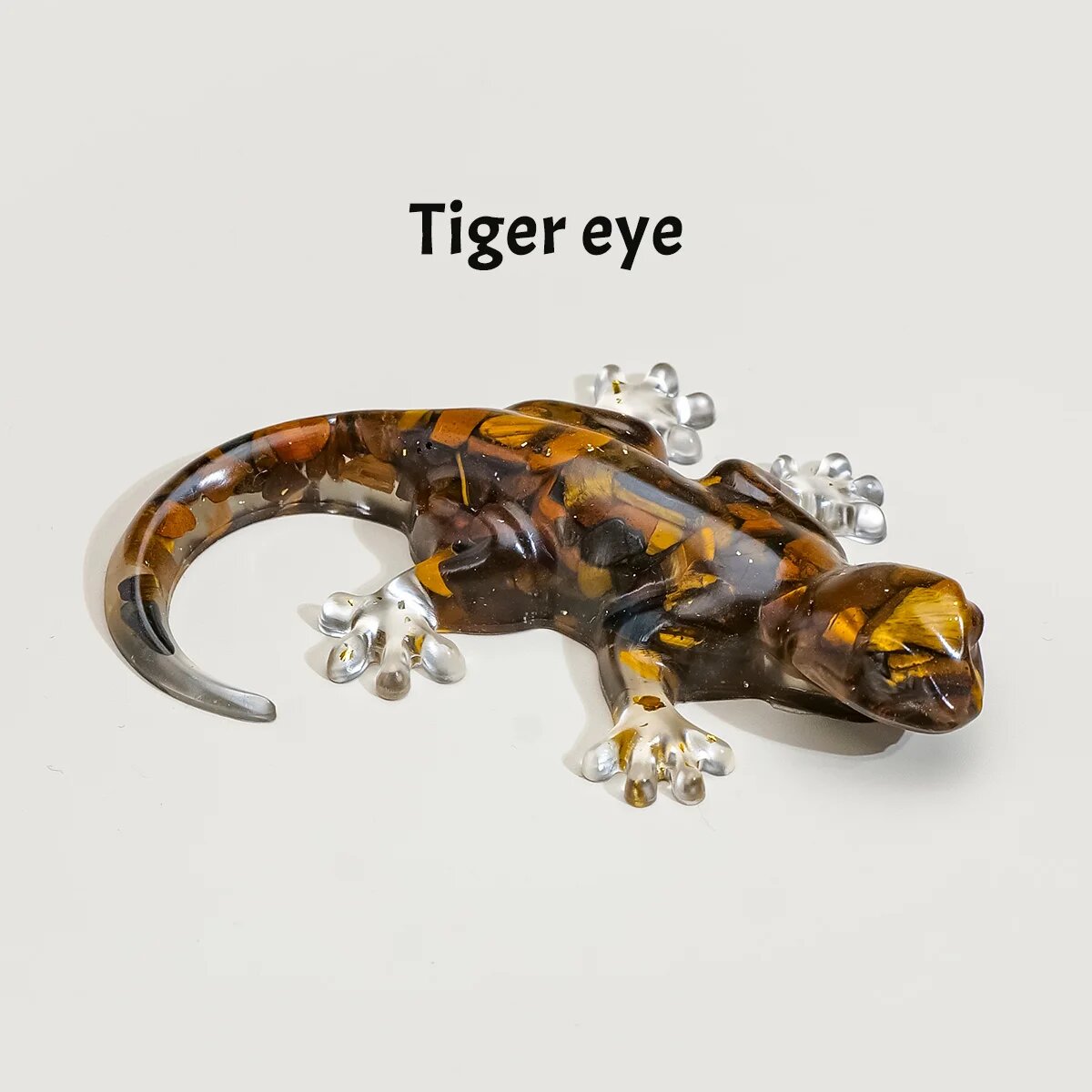Фигурка ящерицы из хрусталя и смолы Runyangshi Tiger eye