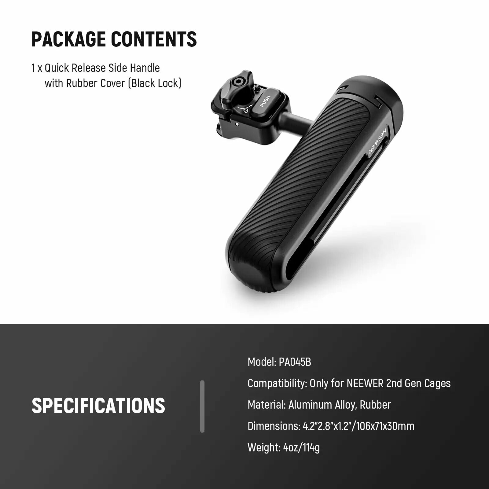 Ручка быстрого крепления SYNCO PA045B Black lock для NEEWER