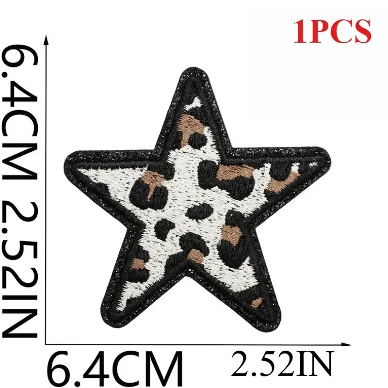 Вышитая заплатка звезда, 6.4x6.4 см, цвет 11