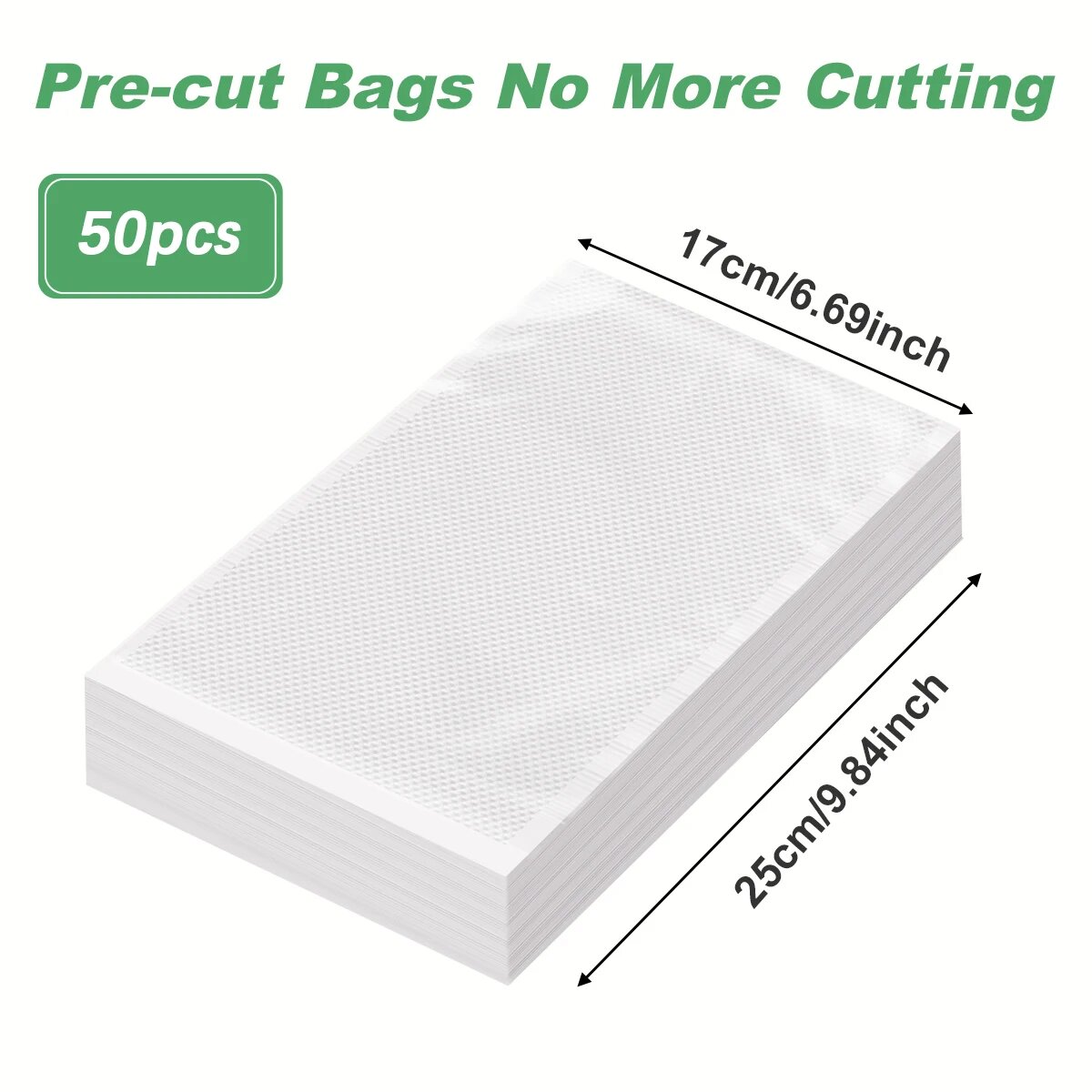 Вакуумные пакеты для хранения продуктов 50pcs 17x25cm