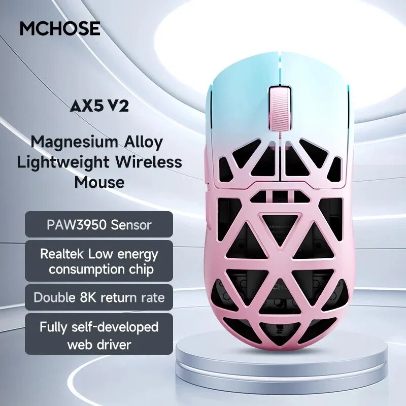 Беспроводная игровая мышь MCHOSE AX5 V2 42000 DPI