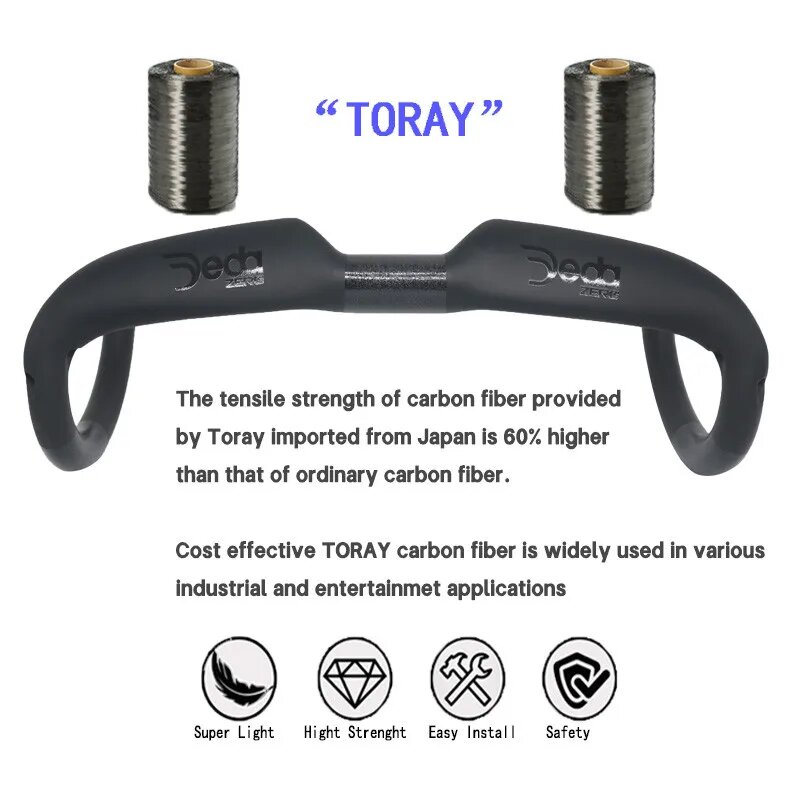 Руль Deda Zero2 Carbon 420mm — фото 1