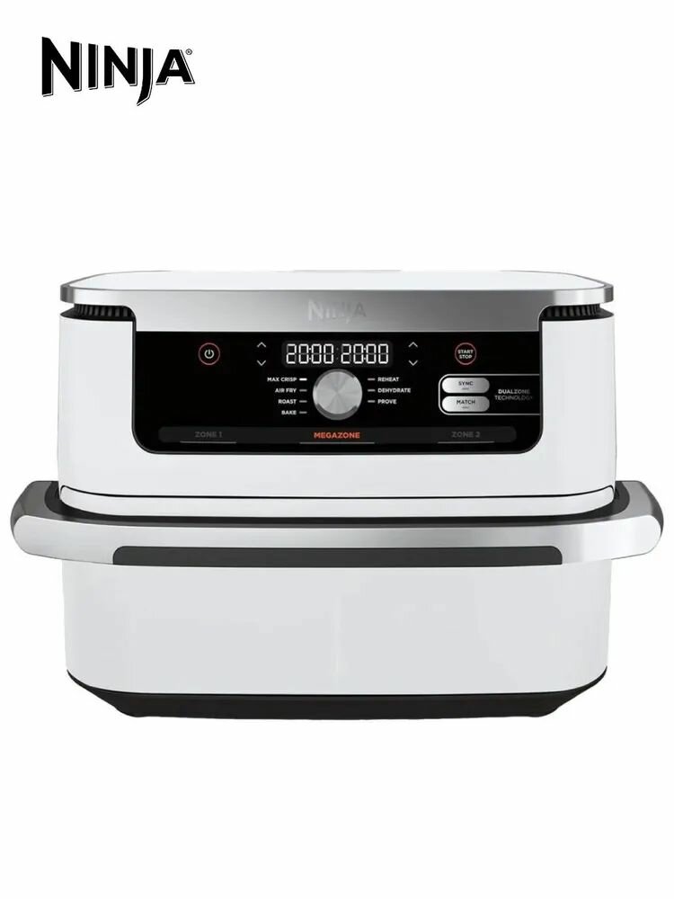 Двухзонная фритюрница аэрогриль Ninja Foodi FlexDrawer AF500EUWH 10,4 л 2470 Вт