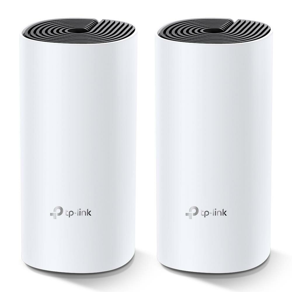 Бесшовный Mesh роутер TP-Link Deco M4 (DECO M4(2-PACK)) AC1200 10/100/1000BASE-TX белый (упак:2шт)