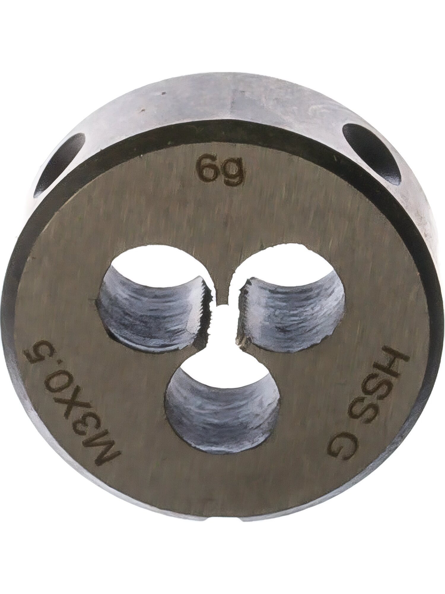 Плашка Thorvik MDG305 D-DRIVE круглая ручная с направляющей в наборе М3х0.5, HSS, Ф25х9 мм