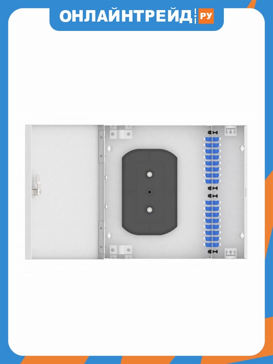 Кросс оптический Toplan , настенный, 32 LC/UPC адаптера, SM, укомплектованный (КРН-Top-32LC/U-OS2-GY)