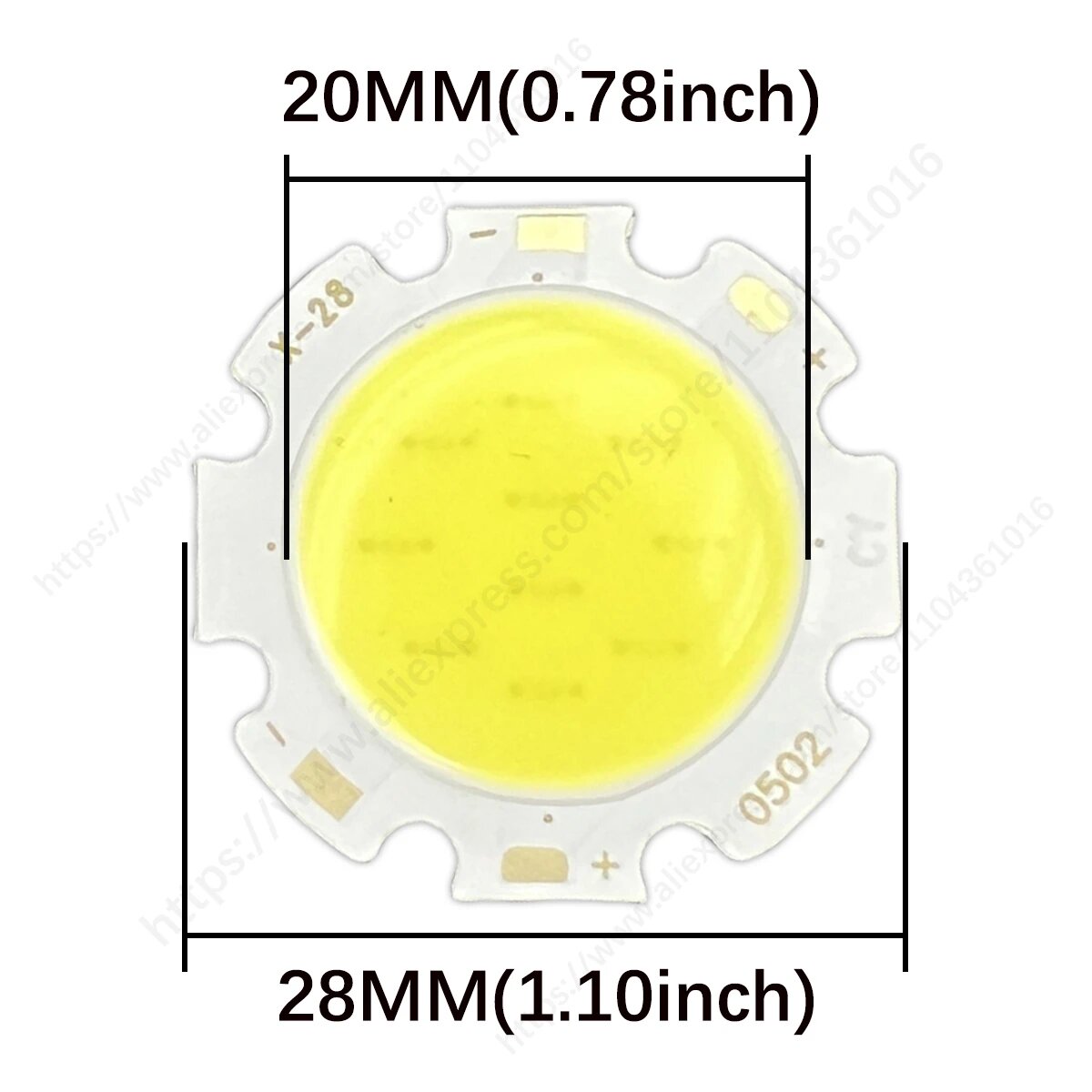 COB LED чипы 3W 5W 7W 10W 9-34V SMD, холодный белый, теплый белый, для LED белый, 5W 15-17V