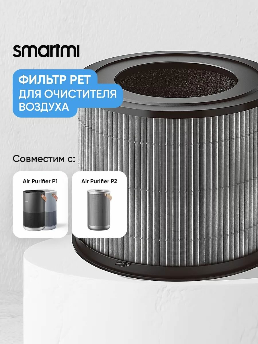 Фильтр для очистителя воздуха Smartmi Air Purifier P1 Filter (Pet Allergy) ZMFL-P1-C, угольный фильтр HEPA H13