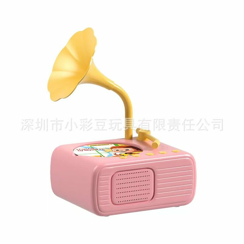 Интерактивная музыкальная игрушка Граммофон со сказками, розовый