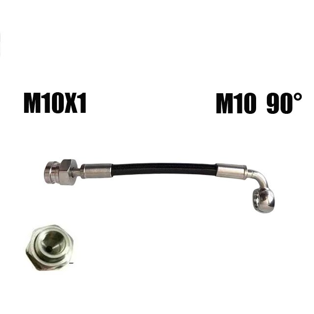 Тормозной шланг M10x1/M10 90°, черный, 40cm