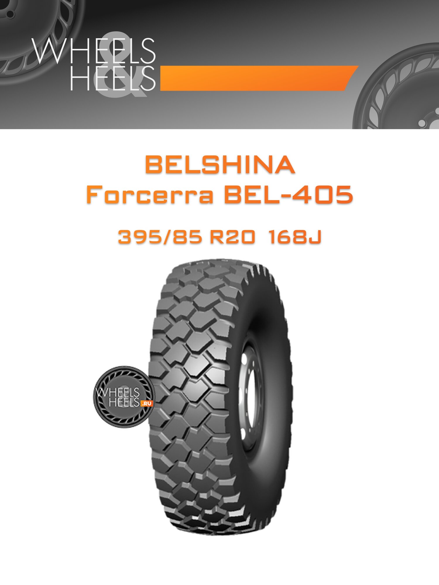 Шина автомобильная Belshina Forcerra BEL-405 395/85 R20 168J ALLSEASON, всесезонная, универсальная