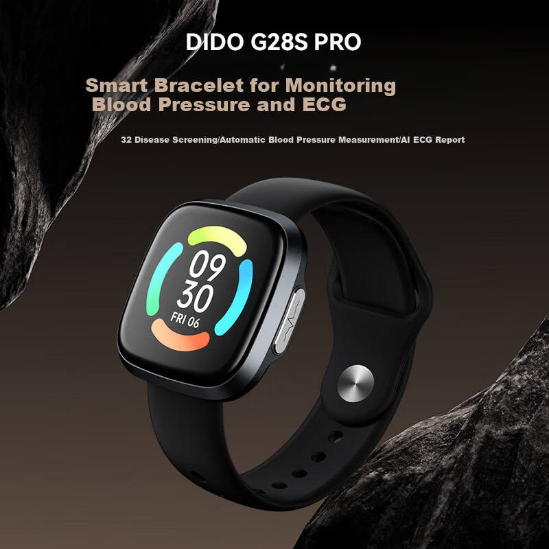 Умные часы Dido G28S Pro Мониторинг давления и сахара ЭКГ-здоровье Спортивный менеджмент для мужчин и женщин