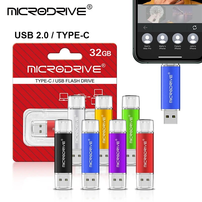 MicroDrive UK016G флешка 256 ГБ Type-C зеленая