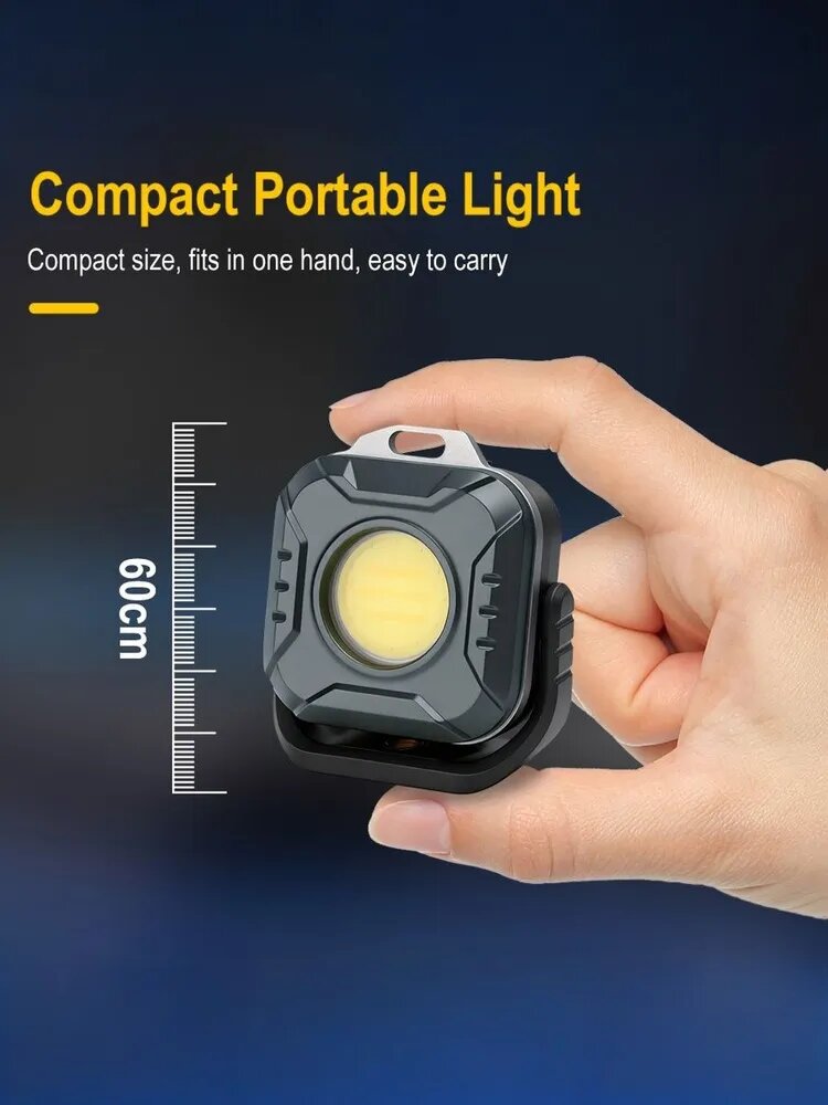 Фонарь-прожектор Portable Work Light, 500 Лм, 5 Вт, 50 м, IPX4, COB, Черно-серый — фото 1