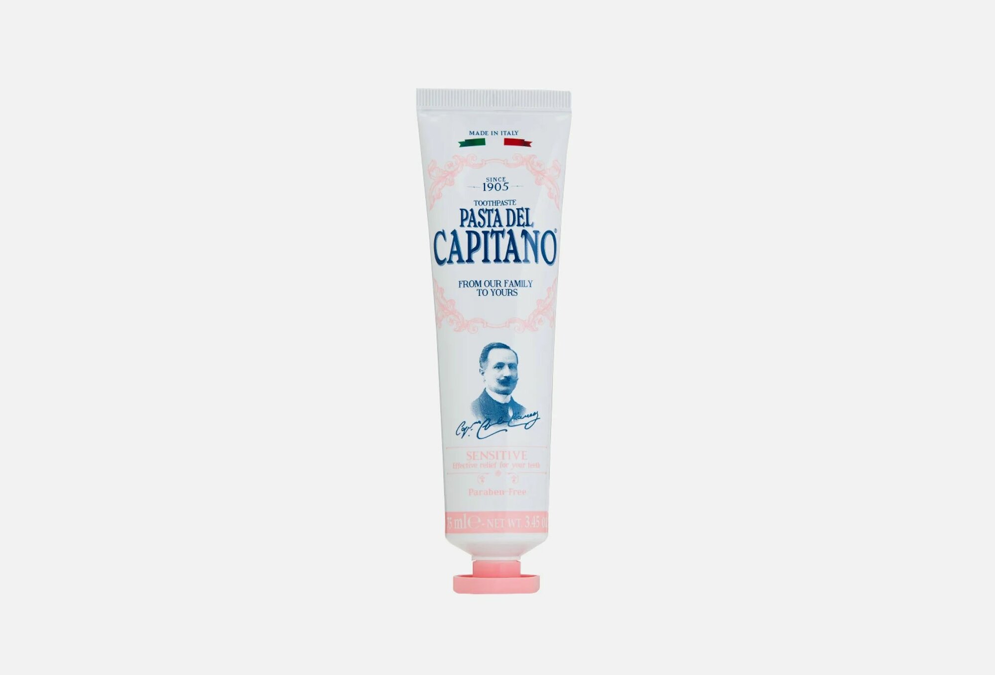 Зубная паста для чувствительных зубов Pasta del Capitano 1905 Sensitive, Дель Капитано, Италия, 75 мл