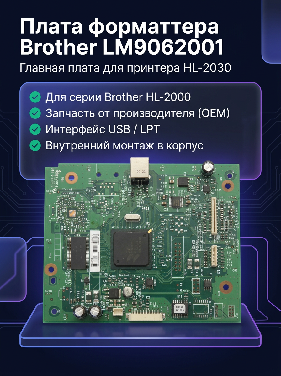 Плата форматтера Brother LM9062001 для HL-2030/2040/2070, OEM