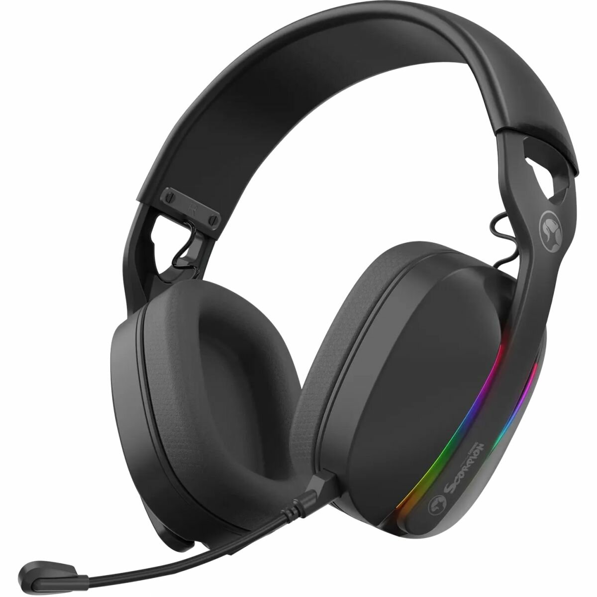 Гарнитура MARVO HG9086W Pulz 70W чёрный, беспроводная + проводная, радиоканал, до 10 ч, съёмный микрофон, п.