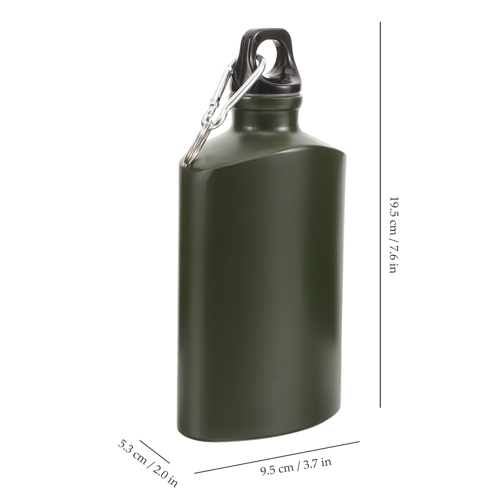Фляга Для Похода Из Алюминиевого Сплава Компактная И Practical Для Туризма И Кемпинга Размер 19 50X9 50X5 30Cm