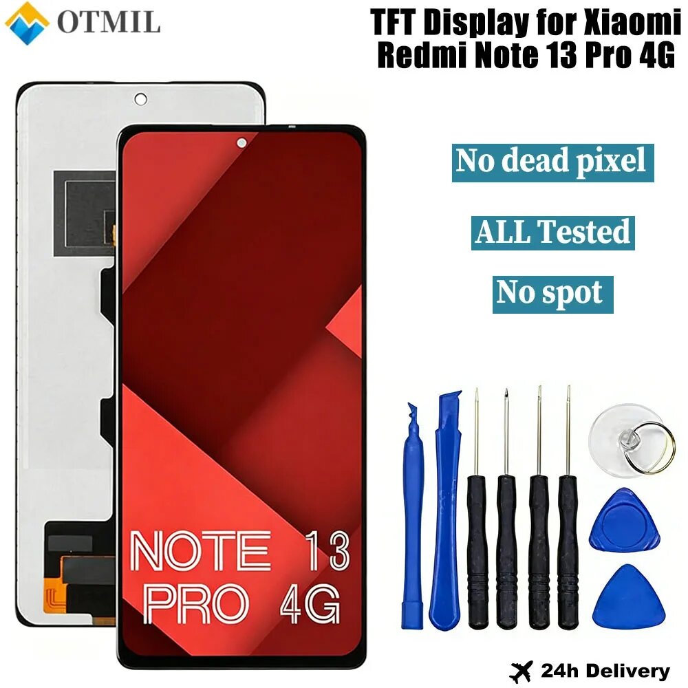 Новый TFT-дисплей для Xiaomi Redmi Note 13 Pro 4G 23117RA68G 2312FPCA6G, 6,67-дюймовый ЖК-дисплей с сенсорным экраном в сборе