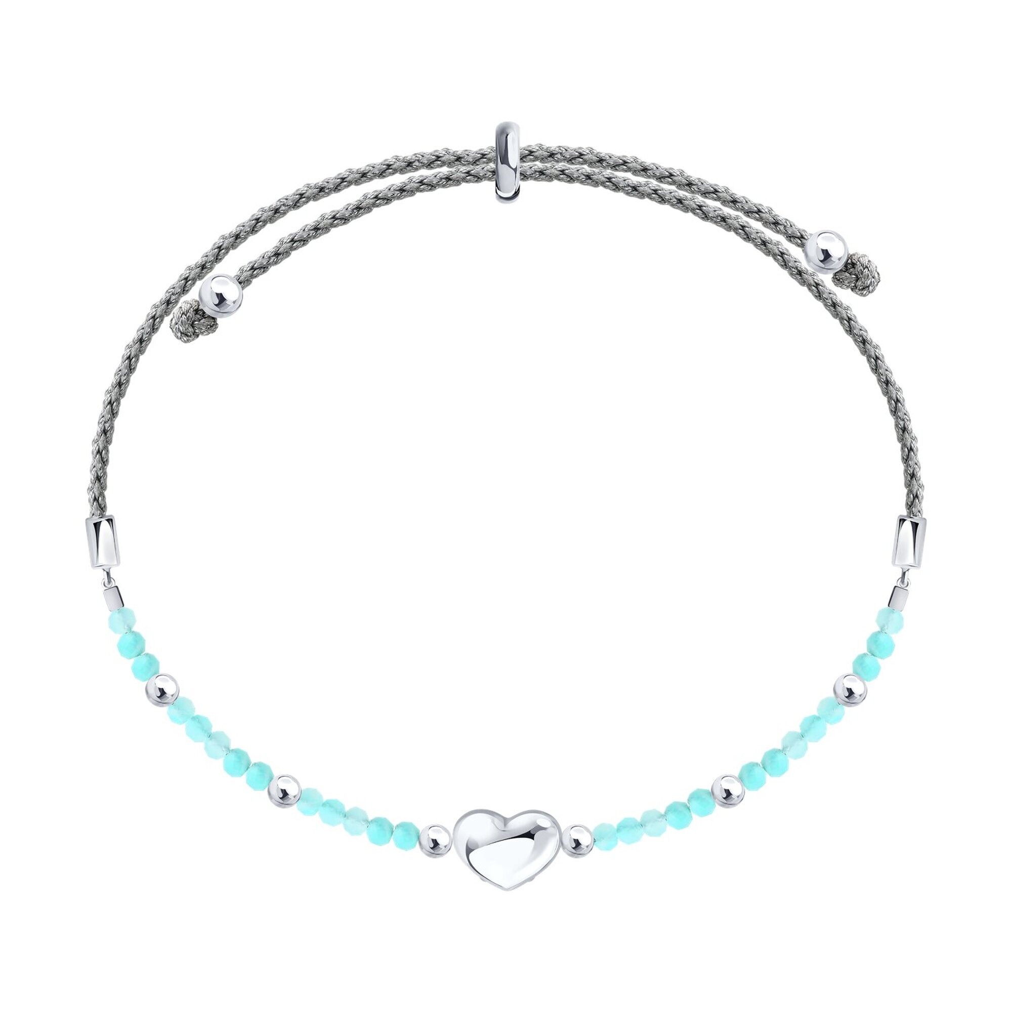 Шнур Diamant online, серебро, 925 проба, родирование