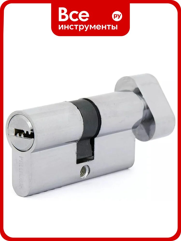 Цилиндровый механизм Palladium ZN 60 C BK CP СТ-00001128, с броненакладкой