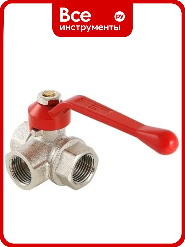 Шаровой трехходовой кран VALTEC, тип Т 3/4" вн.-вн.-вн. VT.361. N.05