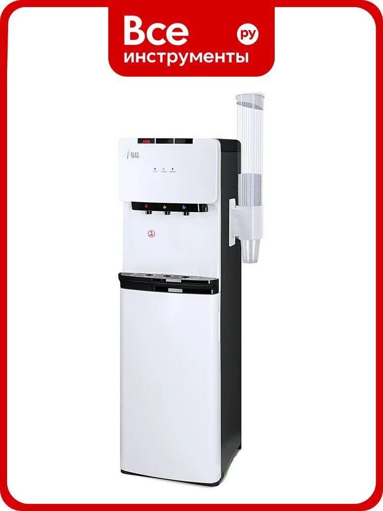Кулер для воды Ecotronic K41-LXE ETK11745, нижняя загрузка, белый/черный, 3 крана