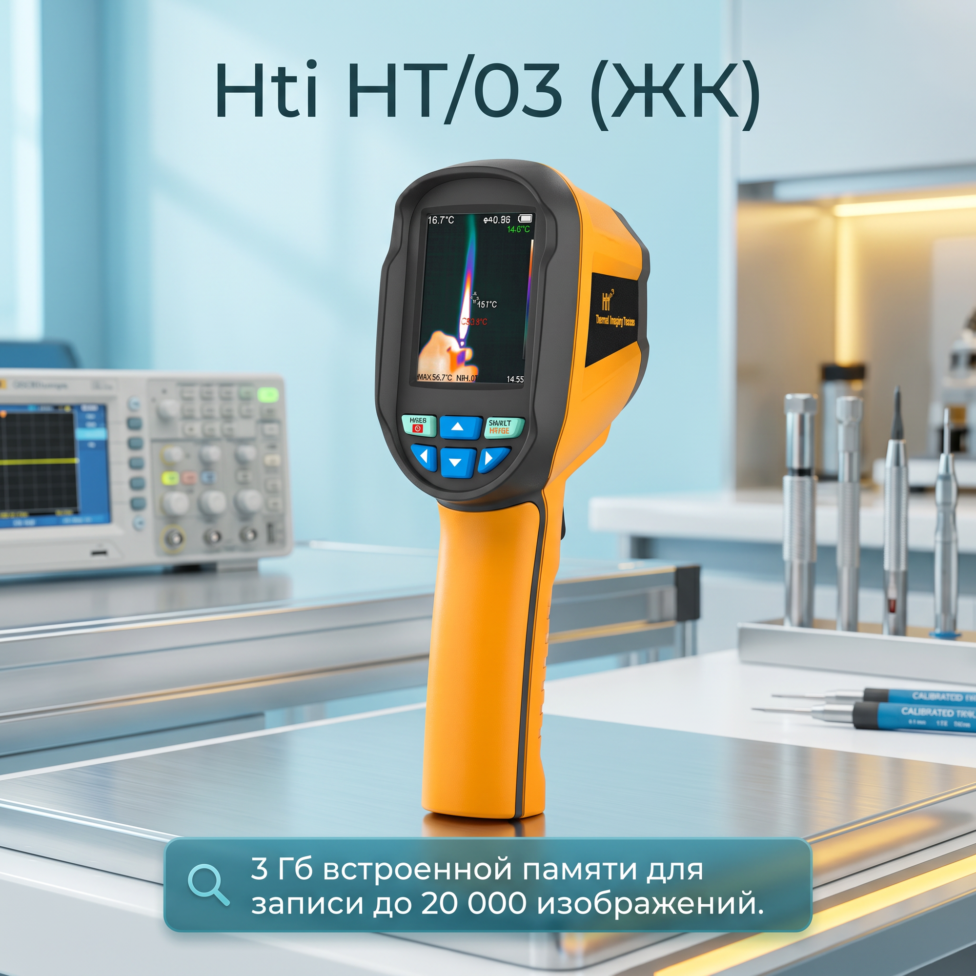 Портативный тепловизор 60х80 точек с ЖК-дисплеем - Hti HT/03