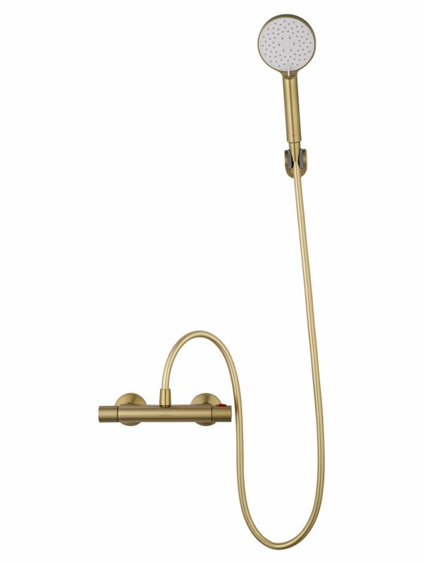 Смеситель для душа Wonzon & Woghand Inn WW-B1005-A-BG с термостатом, брашированное золото, латунь