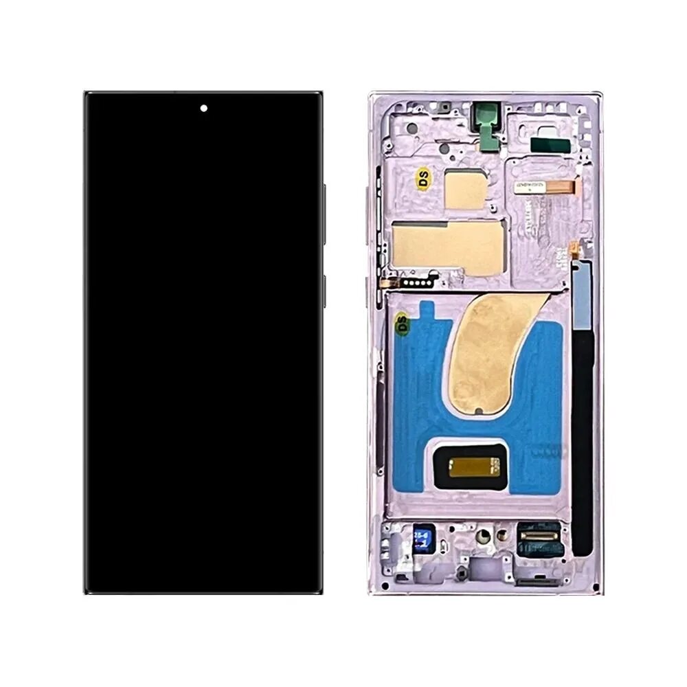 Дисплей для Samsung Galaxy S23 Ultra 5G SM-S918B в сборе с рамкой тачскрином фиолетовый OLED EU version
