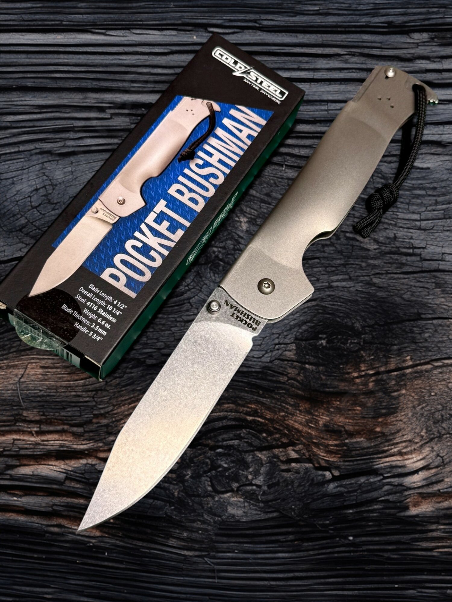 Нож складной Cold Steel CS95FB Pocket Bushman, Stainless Handle