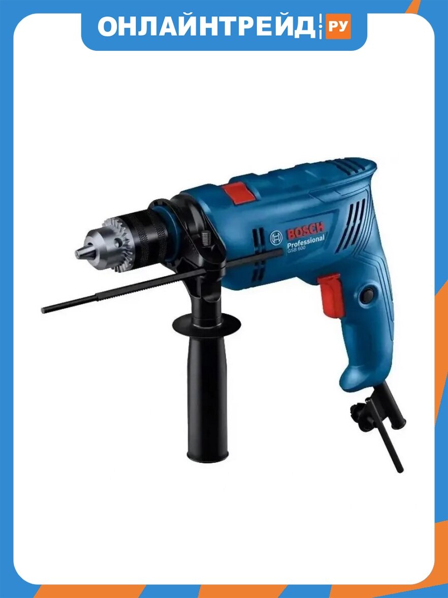 Дрель-шуруповерт Bosch Pro Bosch GSB 600 600Вт патрон: ключев. (06011A0320)