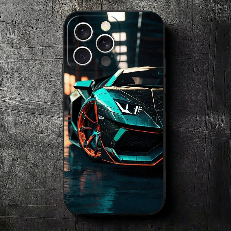 Чехол для iPhone 17 Pro с дизайном Lamborghini, KHTY00364D
