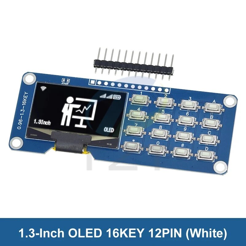 1.3" OLED дисплей 16KEY White