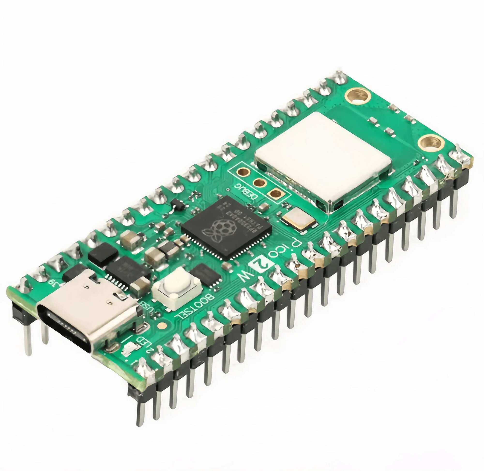 Raspberry Pi Pico 2 W Type-C PIN, цвет Pico2W