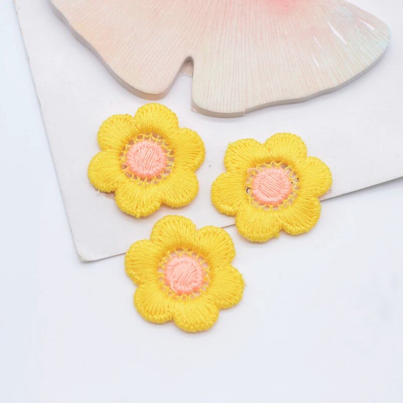 Аппликации цветочки 25мм Diy Super Paradise 20 шт Желтый, Yellow