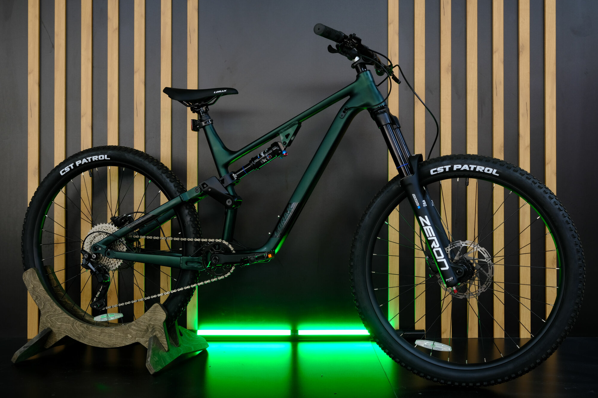 Велосипед двухподвесной на промах LORAK Shift Pro 27,5-300 Матовый Зелёный 165-179 см