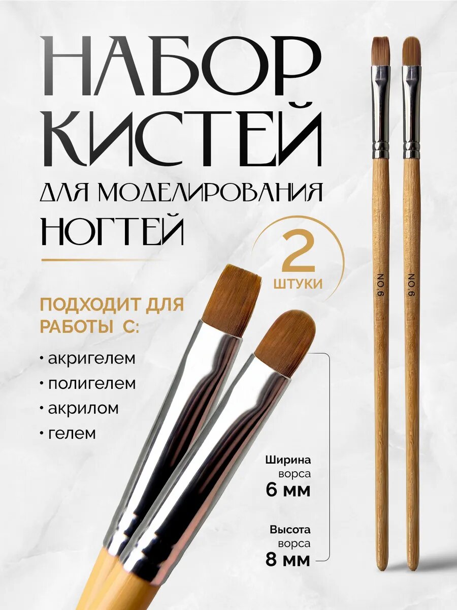 Набор кистей для геля и полигеля