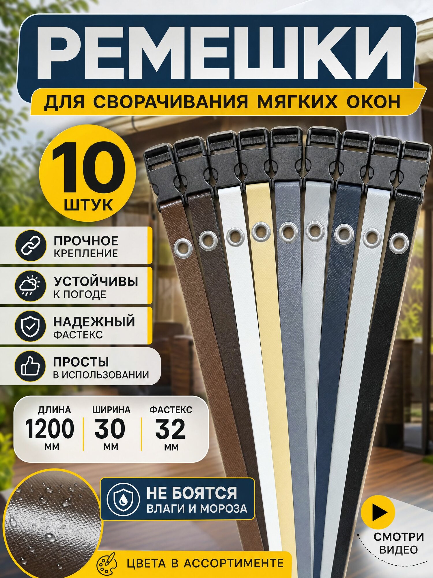 Ремешки для сворачивания мягких окон