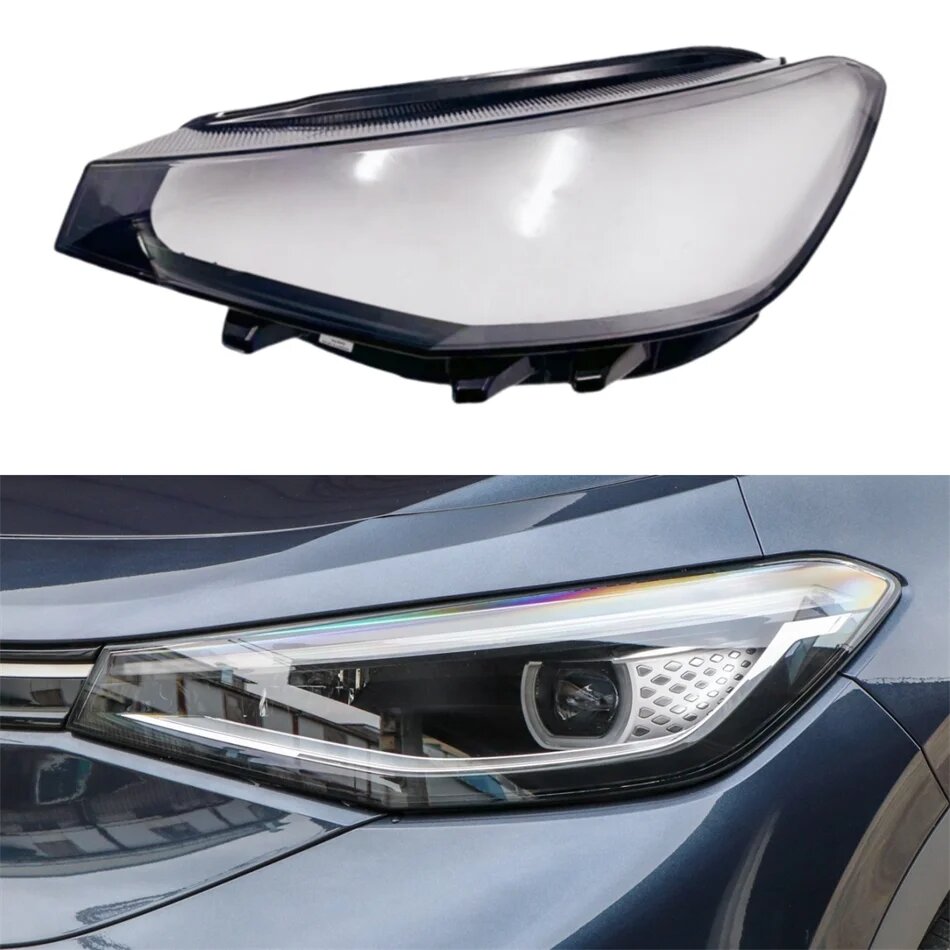 Для Volkswagen VW ID4. CROZZ 2021 2022: Прозрачный корпус фары, крышка-объектив, защитная линза Left