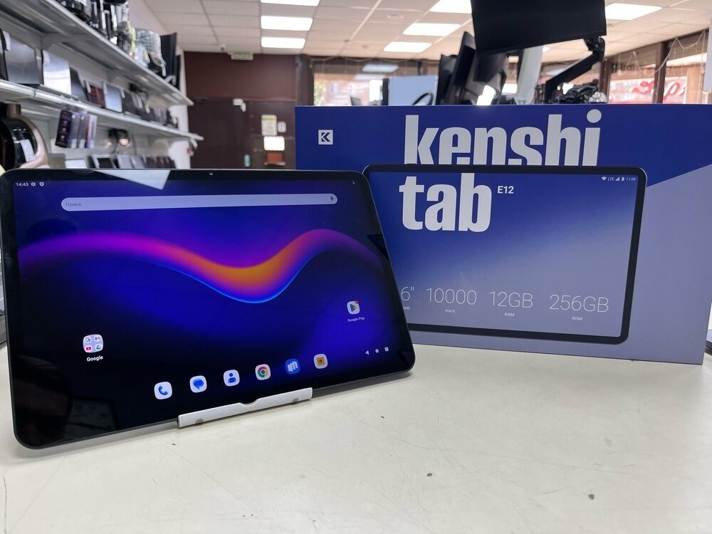 12.6" Планшет KENSHI E12 LTE 12/256 ГБ, 2560x1600, IPS, 10000 мА*ч, Android 13