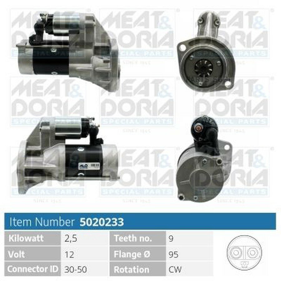 Стартер 12V 2 5KW Nissan Pick-Up (D12) Terrano II 2.3/2.5 D MEATDORIA 5020233